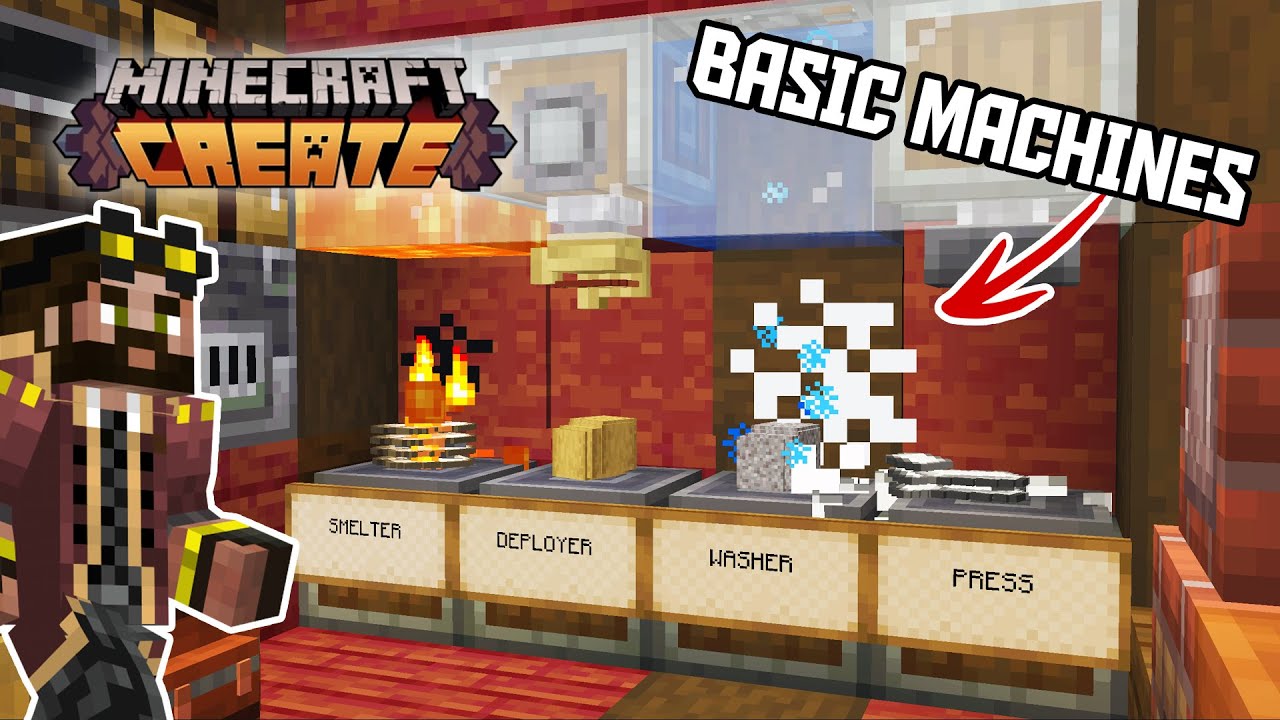Basic Machines In Minecraft Create Mod Youtube
