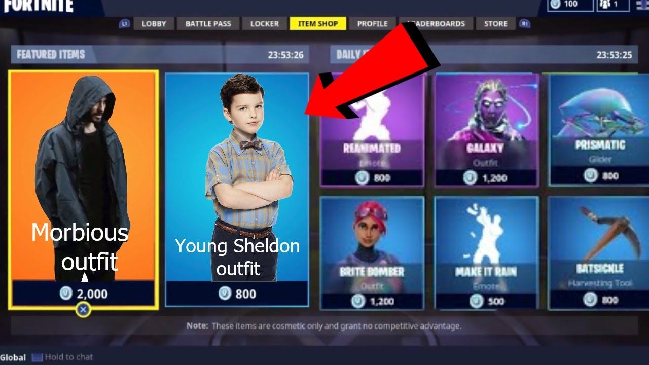 Morbius And Young Sheldon In Fortnite Youtube