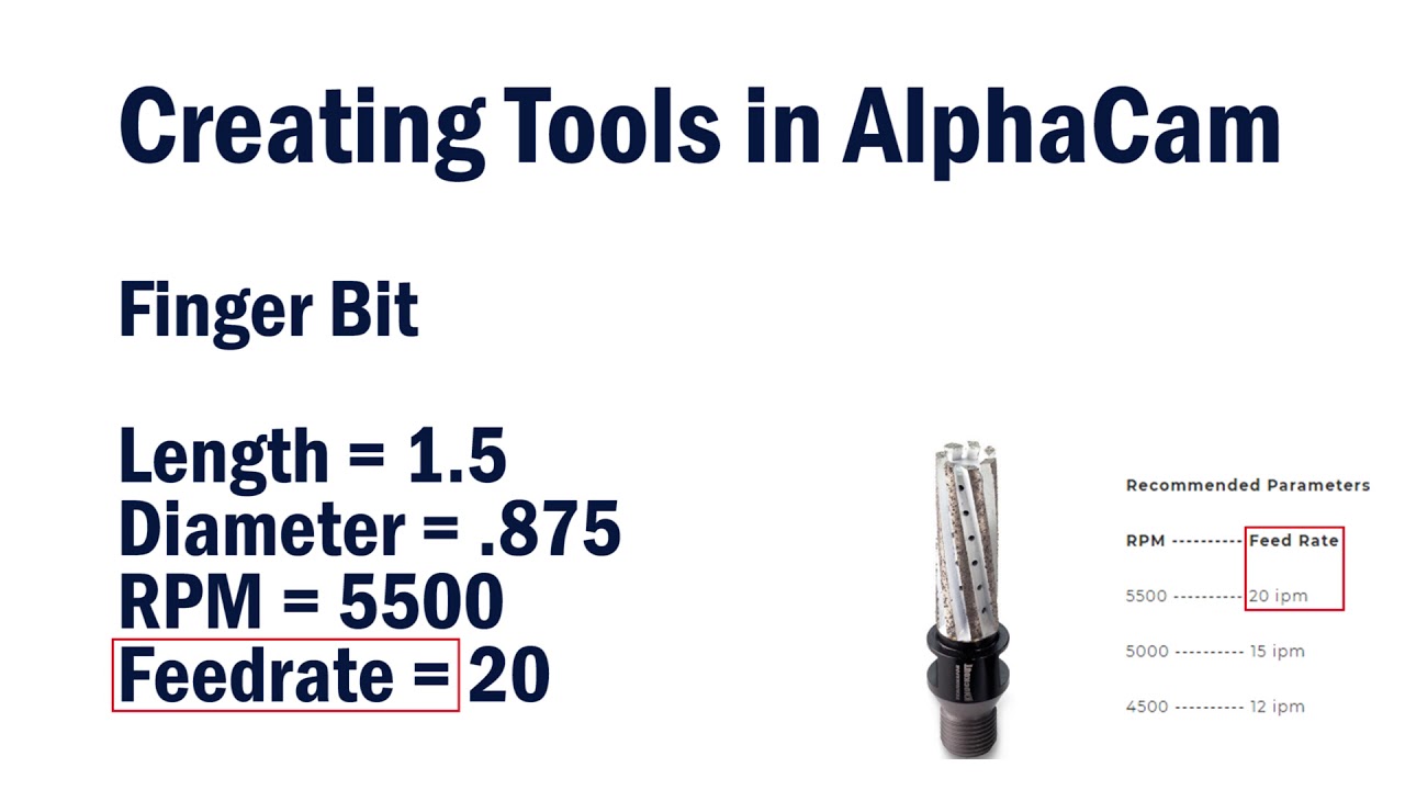 Creating Tools In Alphacam Youtube