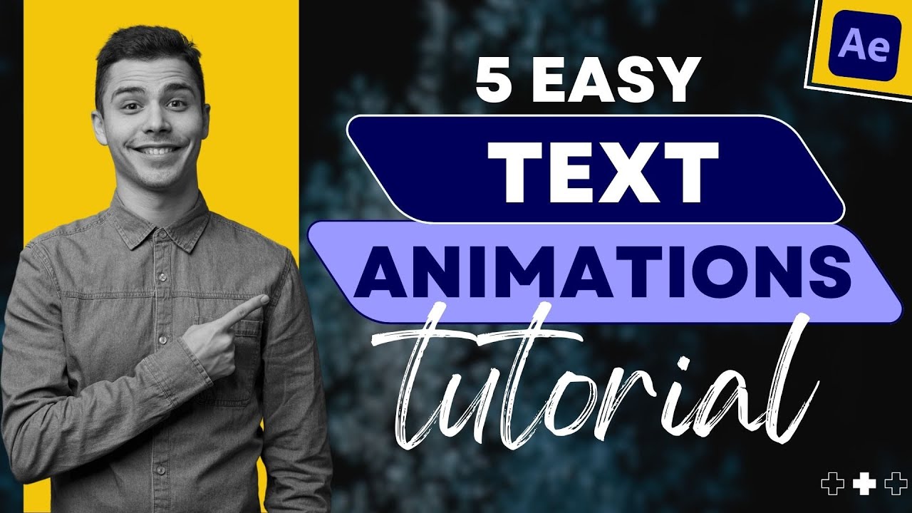 5 Creative Text Animations After Effects Tutorial Youtube