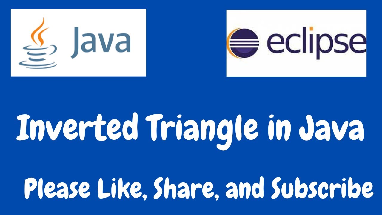 Inverted Triangle In Java Youtube