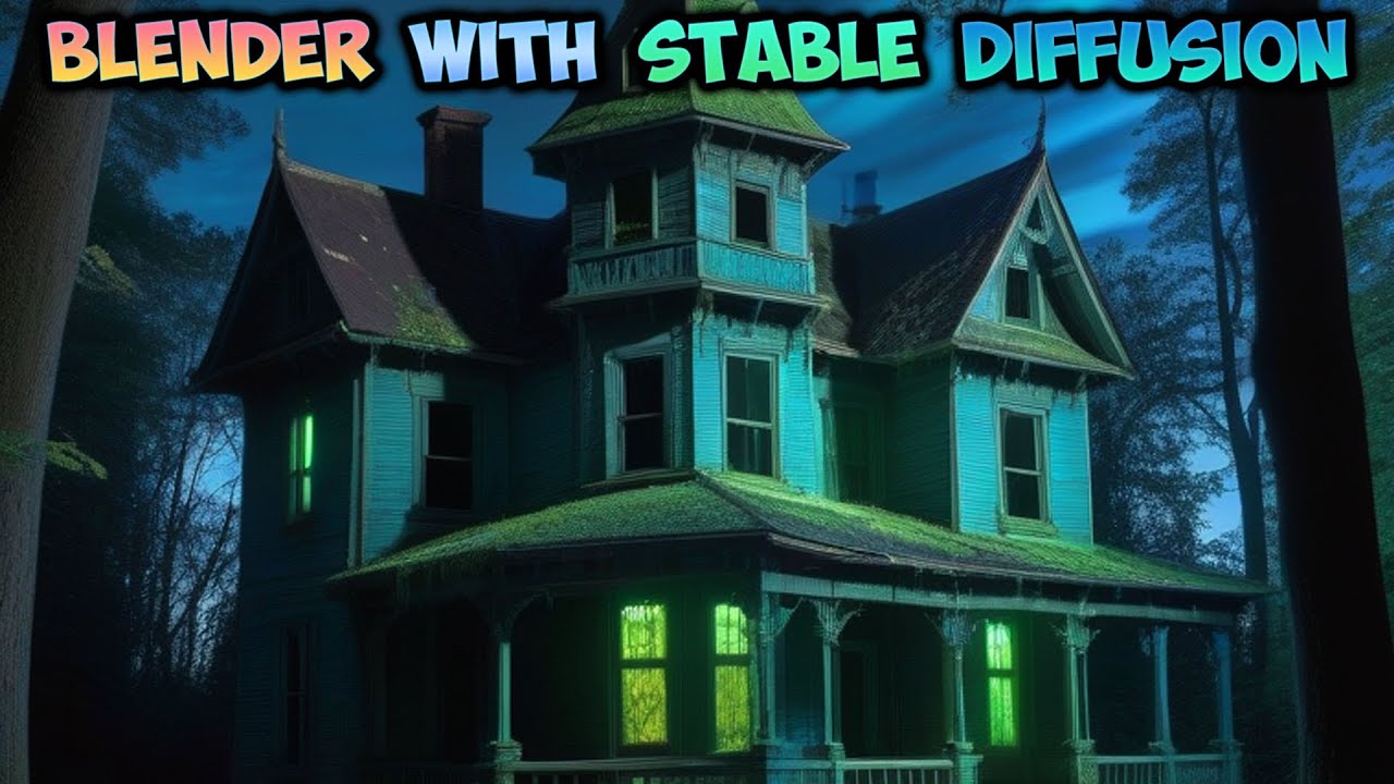 Blender With Stable Diffusion Xl Tutorial Haunted House Img2img