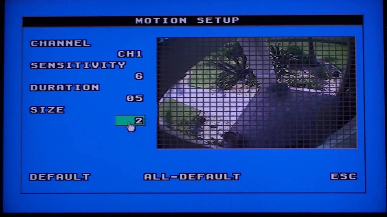 Surveillance Dvr Motion Detection Recording Setup Youtube