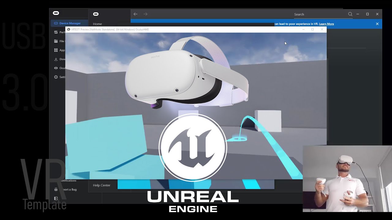 Unreal Engine 4 Vr Template Oculus Quest 2 Oculus Link Youtube
