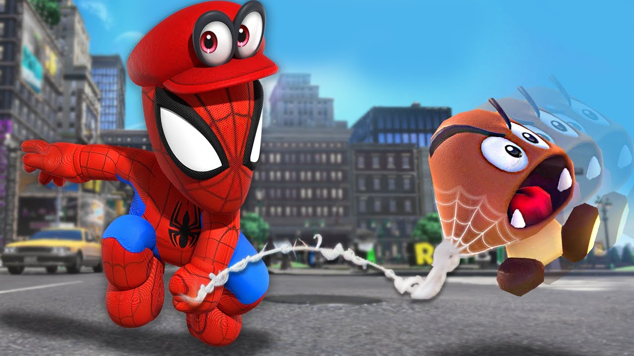 Playing As Spiderman In Super Mario Mario Odyssey Mods Youtube