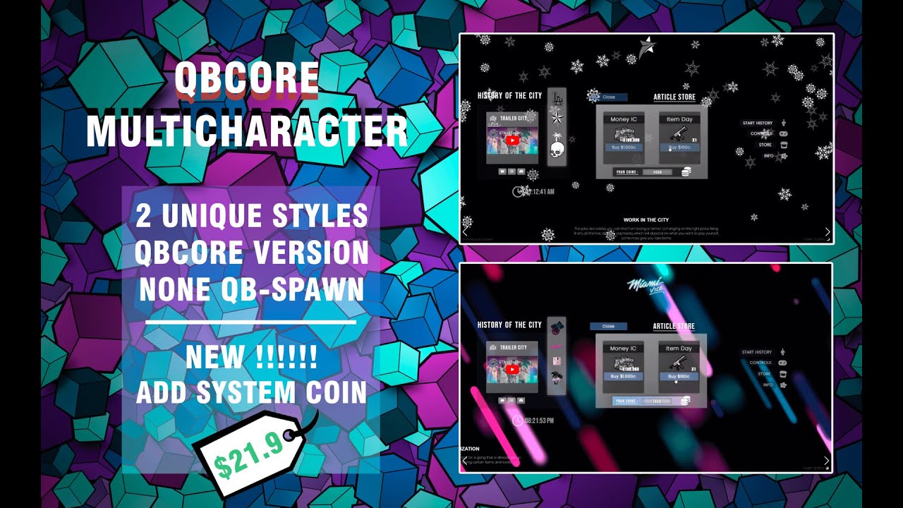 Script Fivem Qb Multicharacter Ams Design Qbcore Youtube