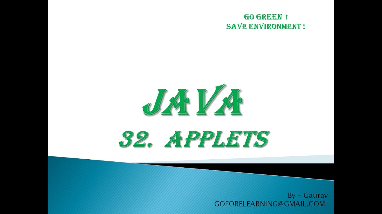 Java Applets Youtube