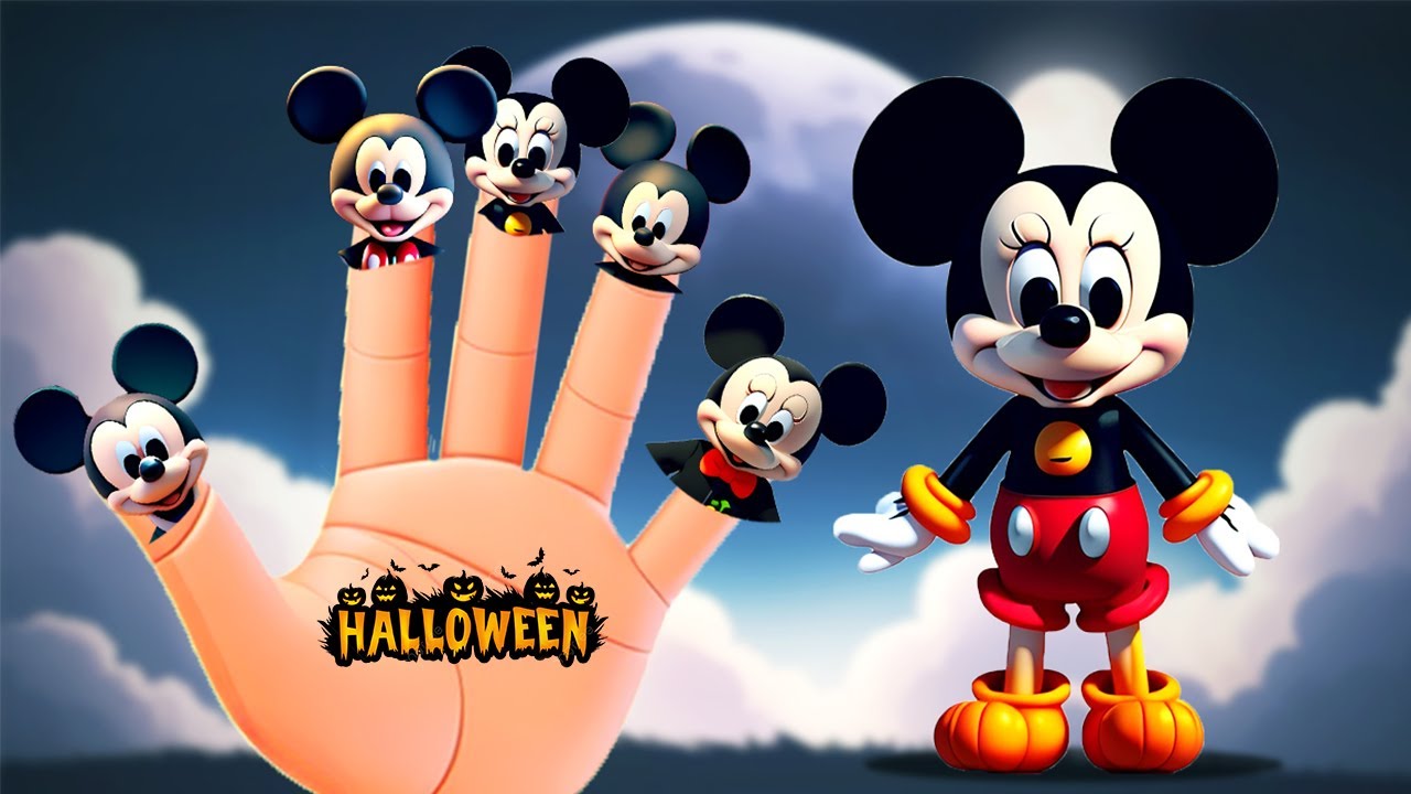 Mickey Mouse Halloween Finger Family Nursery Rhymes Kids Songs