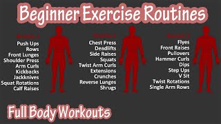 Beginner Full Body Exercise Routines Workouts Basic E Doovi