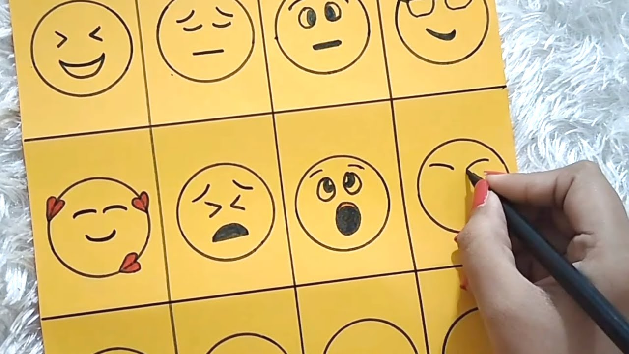 Emoji Drawings Step By Step How To Draw Cool Emoji For Kids And