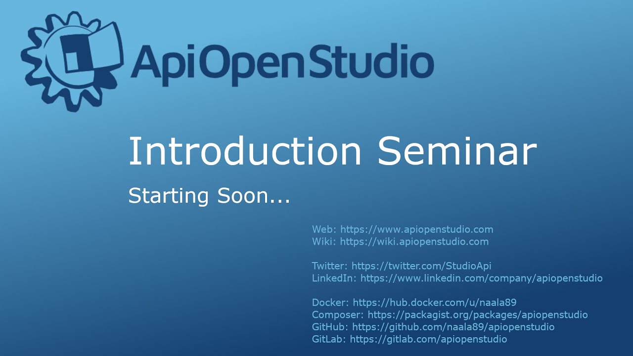 Apiopenstudio Introduction Seminar 4 Nov 2021 Youtube