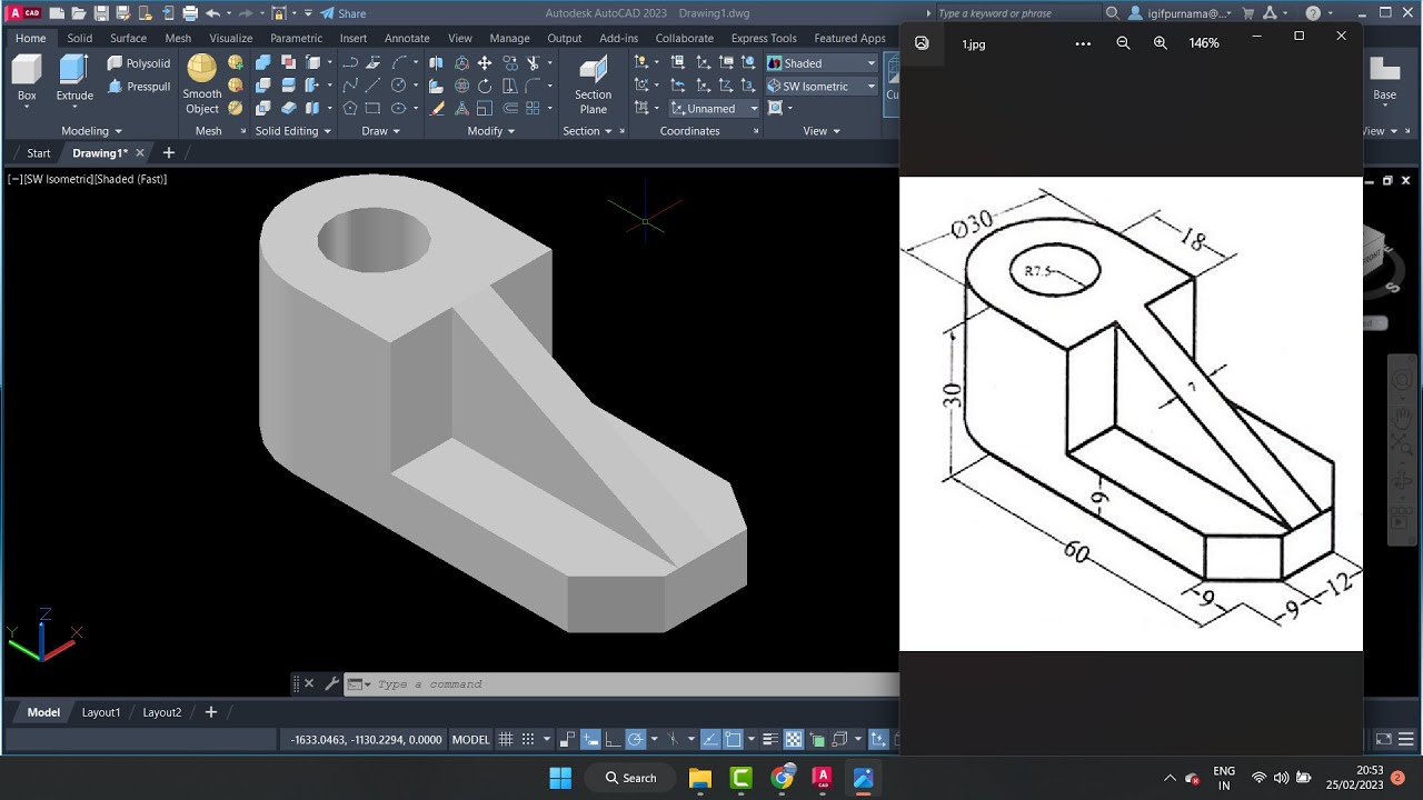 Tutorial Autocad Pemula 3d Youtube