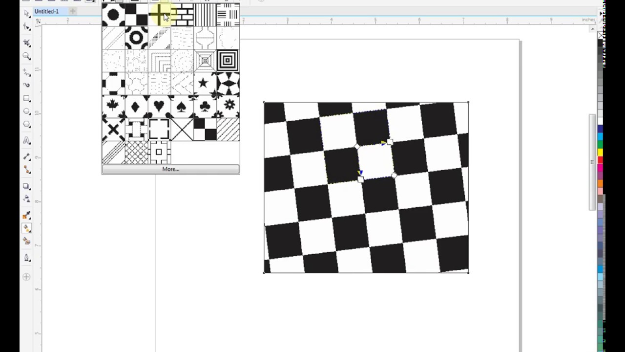 Various Pattern Use In Coreldraw Youtube