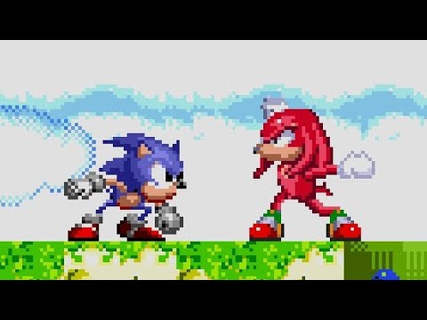 Sonic Vs Knuckles Sprite Animation Youtube