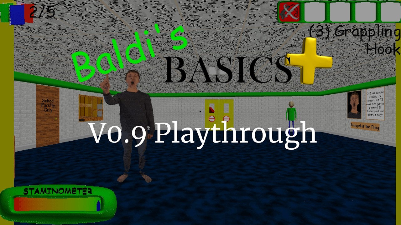 Baldi S Basics Plus V0 9 Tutorial Playthrough Youtube
