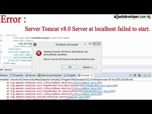 Java Starting Tomcat V90 Server At Localhost Failed To Start Stack