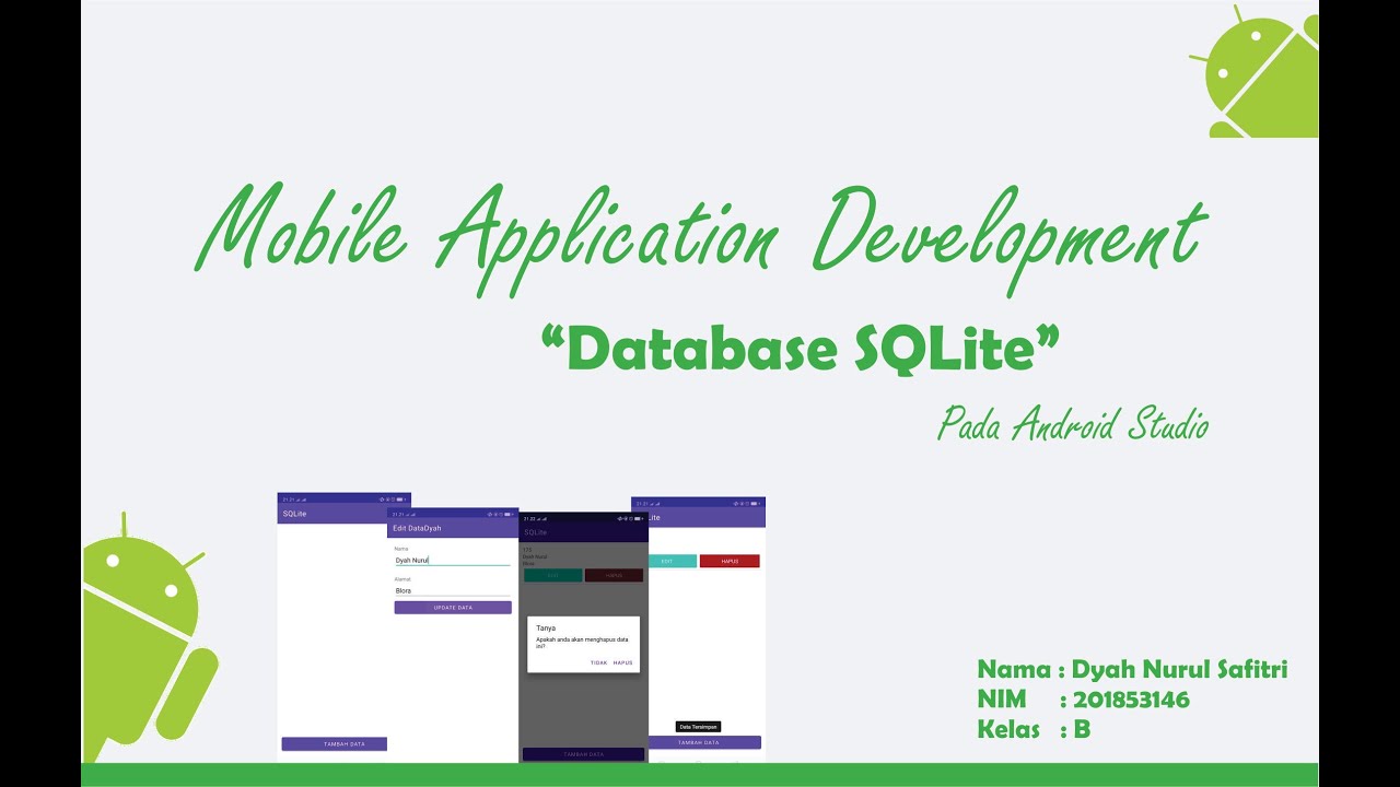 Mobile Application Development Database Sqlite Pada Android Studio