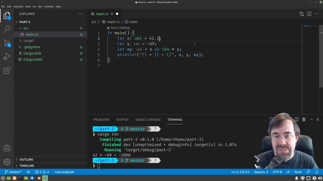 Introduction To Rust Part 3 Data Types Youtube
