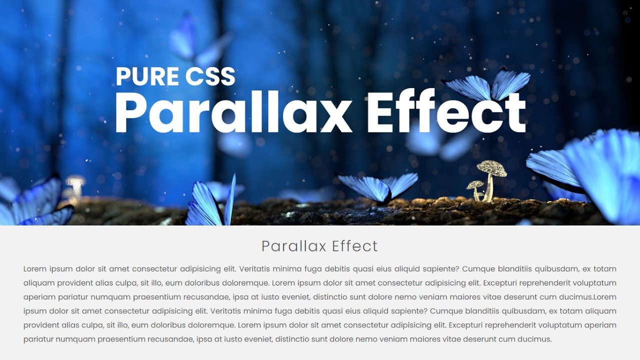 Parallax Effect Using Html And Css No Javascript Youtube