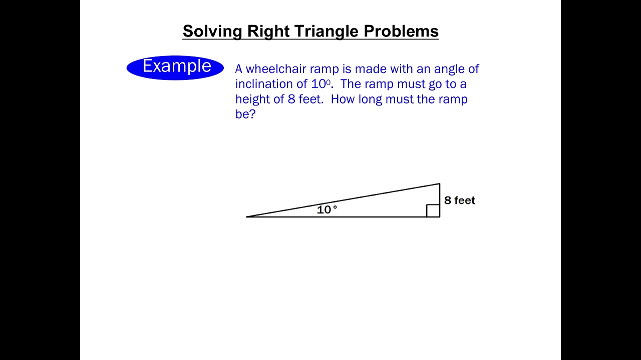 Solving Right Triangle Problems Youtube