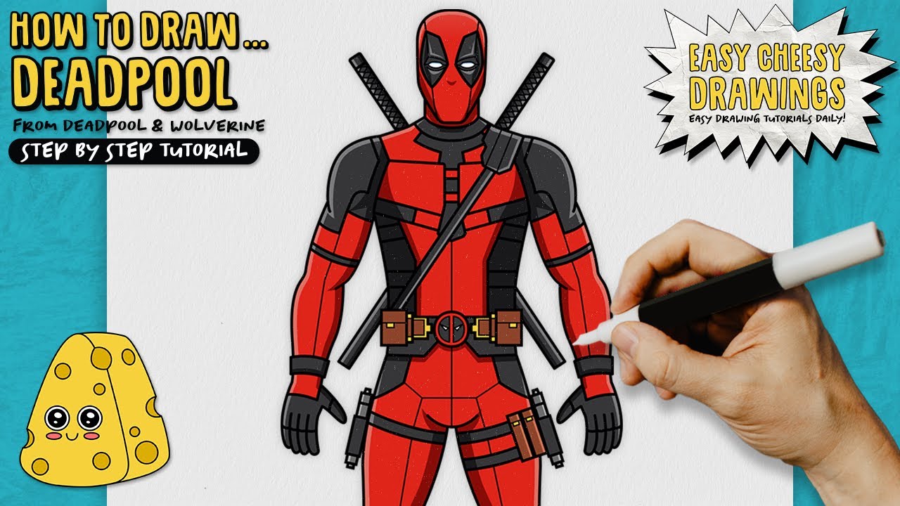 Easy Deadpool Drawing How To Draw Deadpool Chibi Superheroes