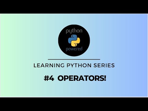 Learning To Code Python Tutorials Lesson 4 Operators Youtube