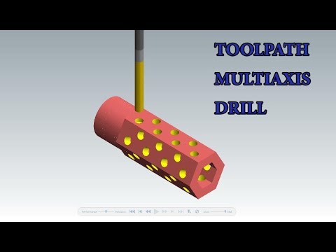 Mastercam Multiaxis Toolpath Drill Youtube