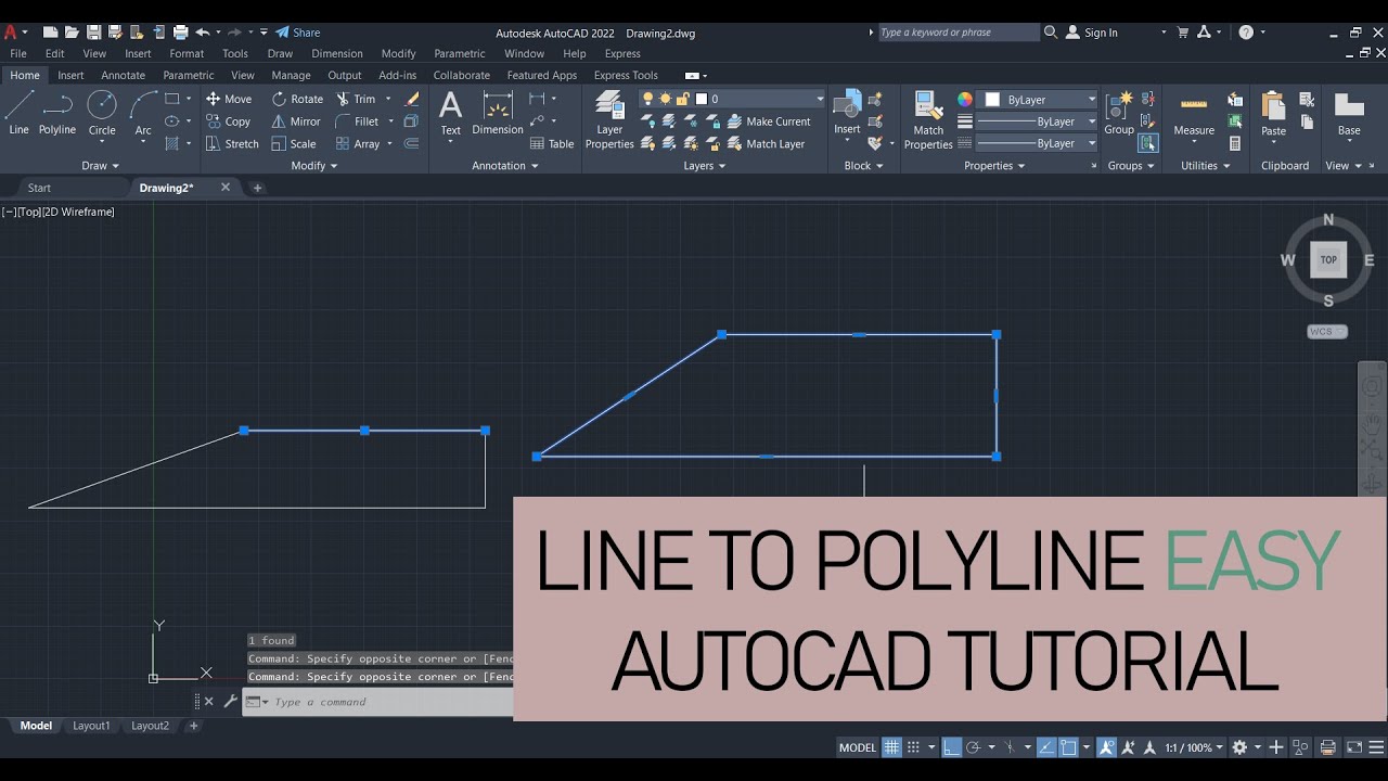 Cad Line To Polyline At Jamie Rooke Blog