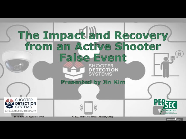 Webinars Shooter Detection Systems Sds