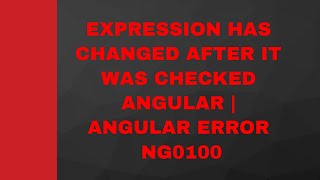 How To Fix The Expression Changed After It Has Been Checked Error In