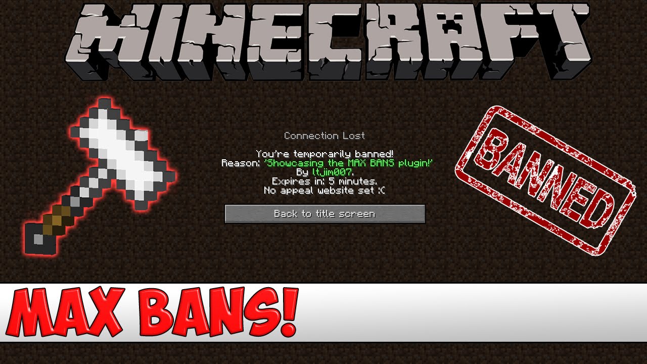 Minecraft Plugin Tutorial Max Bans Youtube