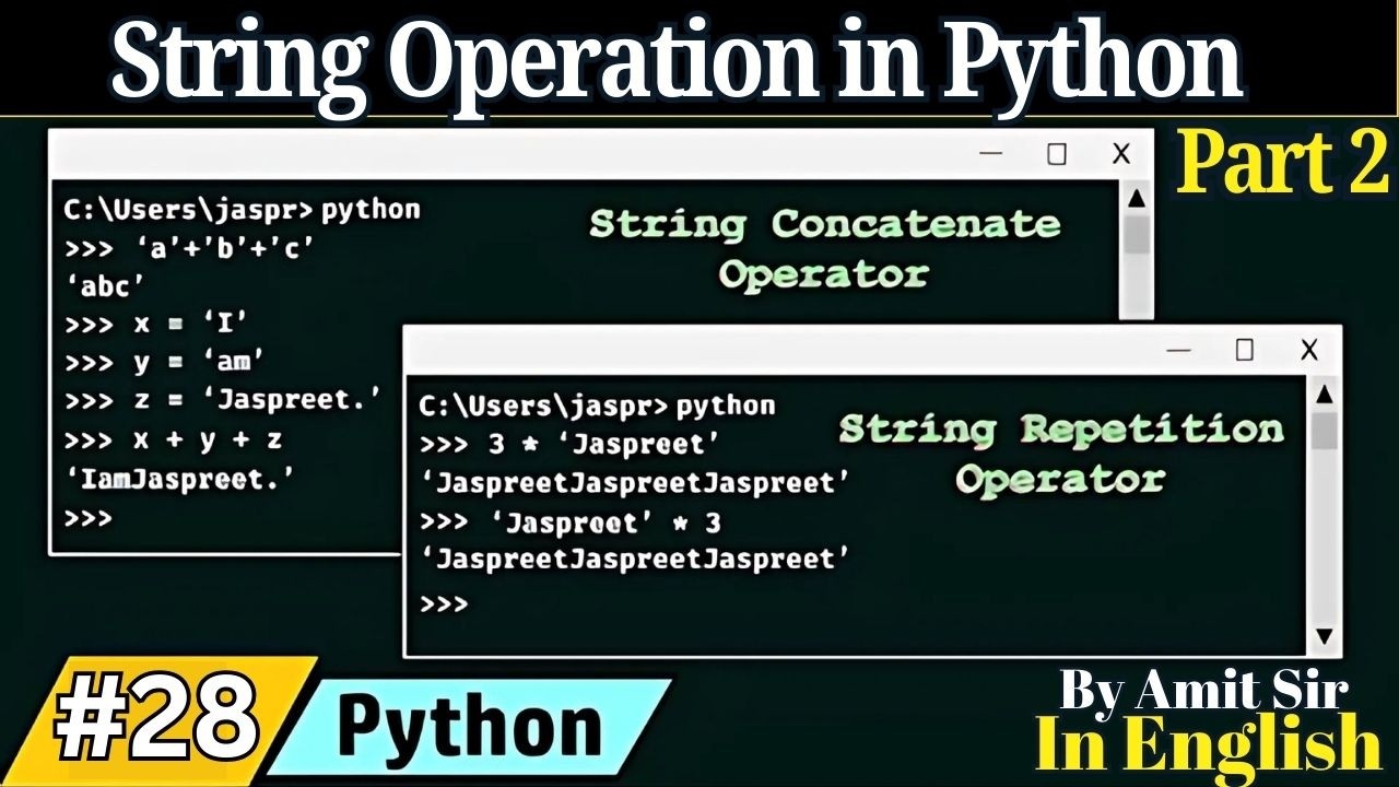 28 Python String Operation With Example Python Tutorial For
