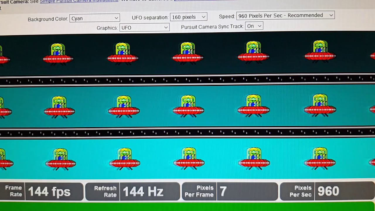 Dell S2719dgf 1440p 144hz Pixel Response Time Fast Ufo Test Filmed With