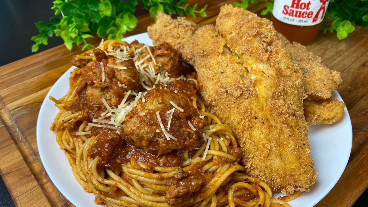 Spaghetti Catfish Dinner Soul Food Fish Friday How To Fry Catfish