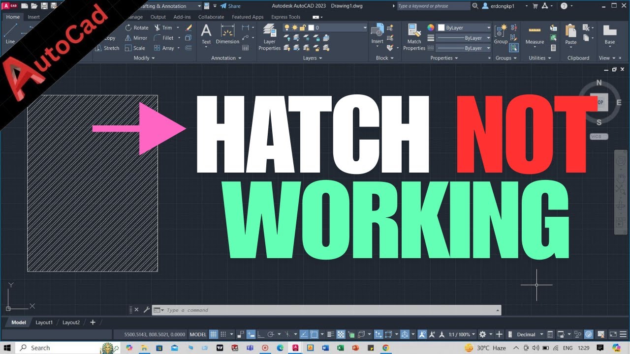 Autocad Hatch Is Not Working Hatch In Autocad Not Showing Visible