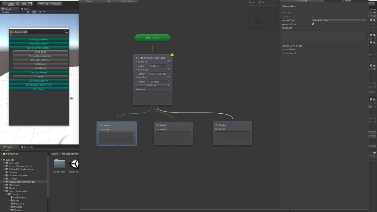 Unity Quest System Pro Player Decision Node Youtube