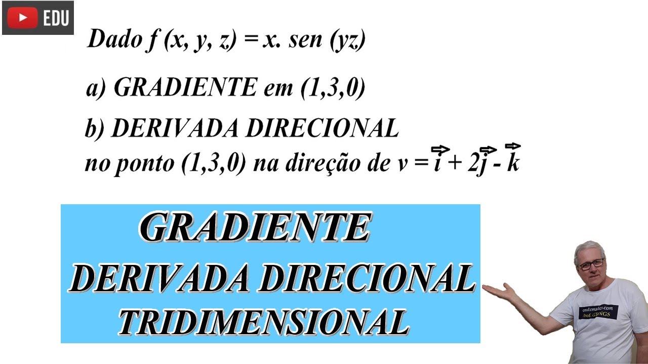Grings Gradiente E Derivada Direcional Tridimensional Youtube
