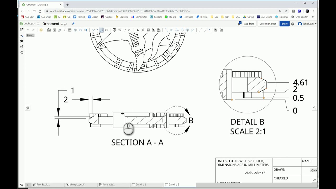 Section And Detail Views Onshape Youtube
