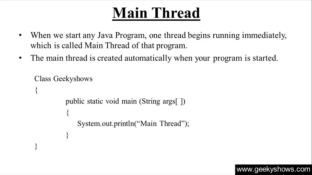 299 Main Thread In Java Programming Hindi Youtube