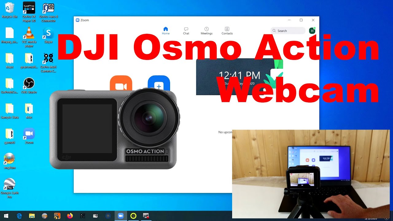 How To Use A Dji Osmo Action As Webcam For Zoom Skype Etc Windows