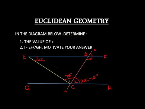 Finding Angles In Parallel Lines Euclidean Geometry Youtube