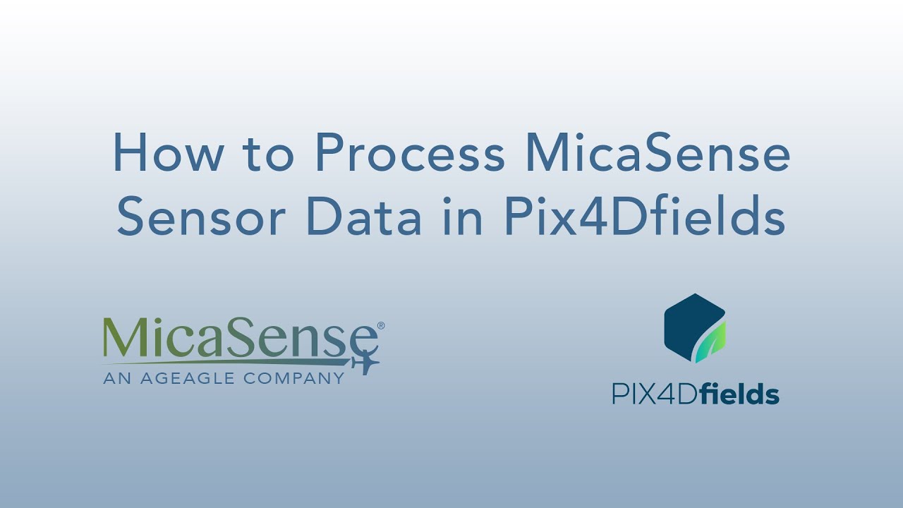 How To Process Micasense Sensors Data In Pix4dfields Youtube