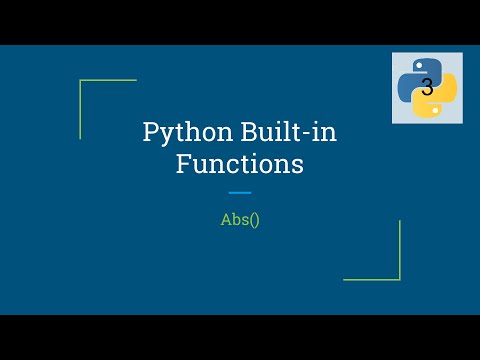 Python Built In Function Abs Youtube