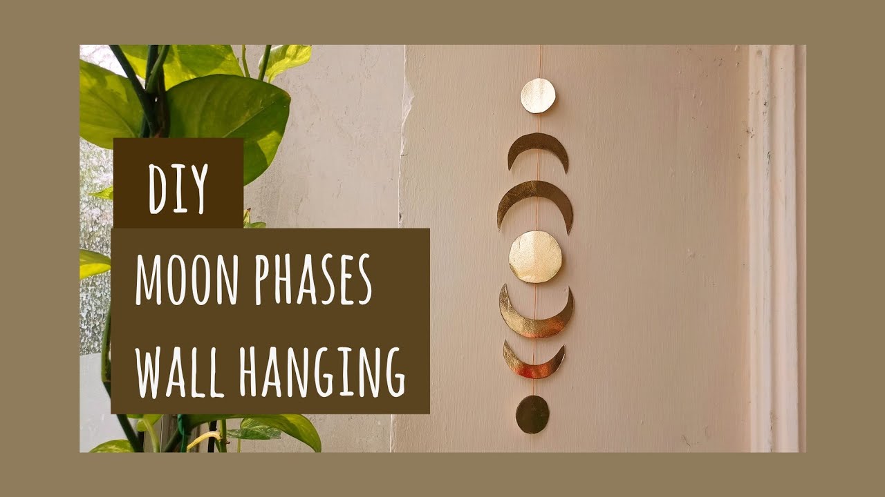 How To Make Moon Phases Wall Hanging Diy Aesthetic Room Decor ёямщ Youtube