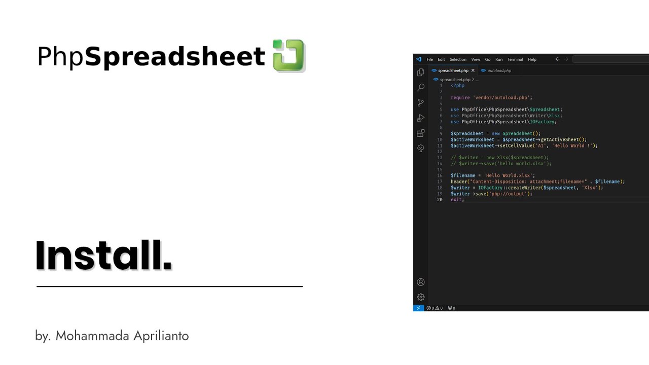 2 Tutorial Phpspreadsheet Install Bahasa Indonesia Youtube
