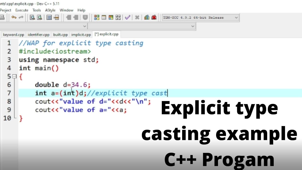 Explicit Type Casting In C With Example Implicit And Explicit Type