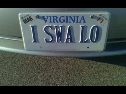 Extremely Funny License Plate Compilation Youtube