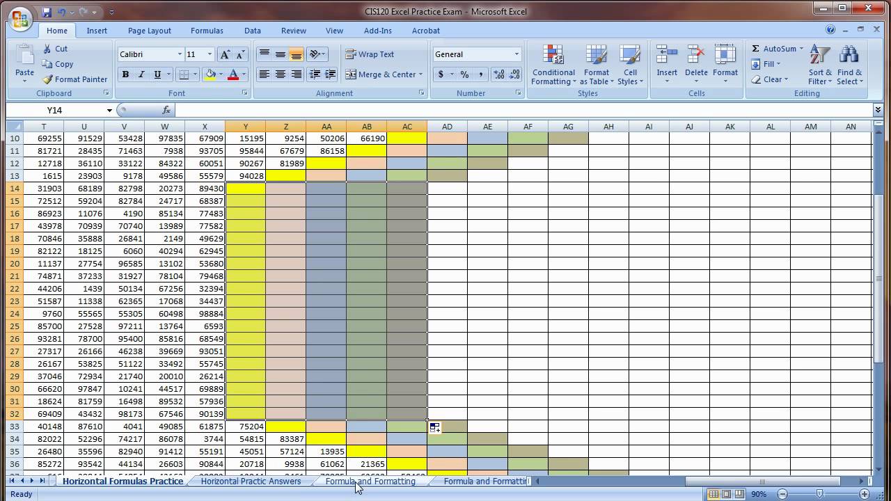 Excel 2007 Practice Exercises Pdf