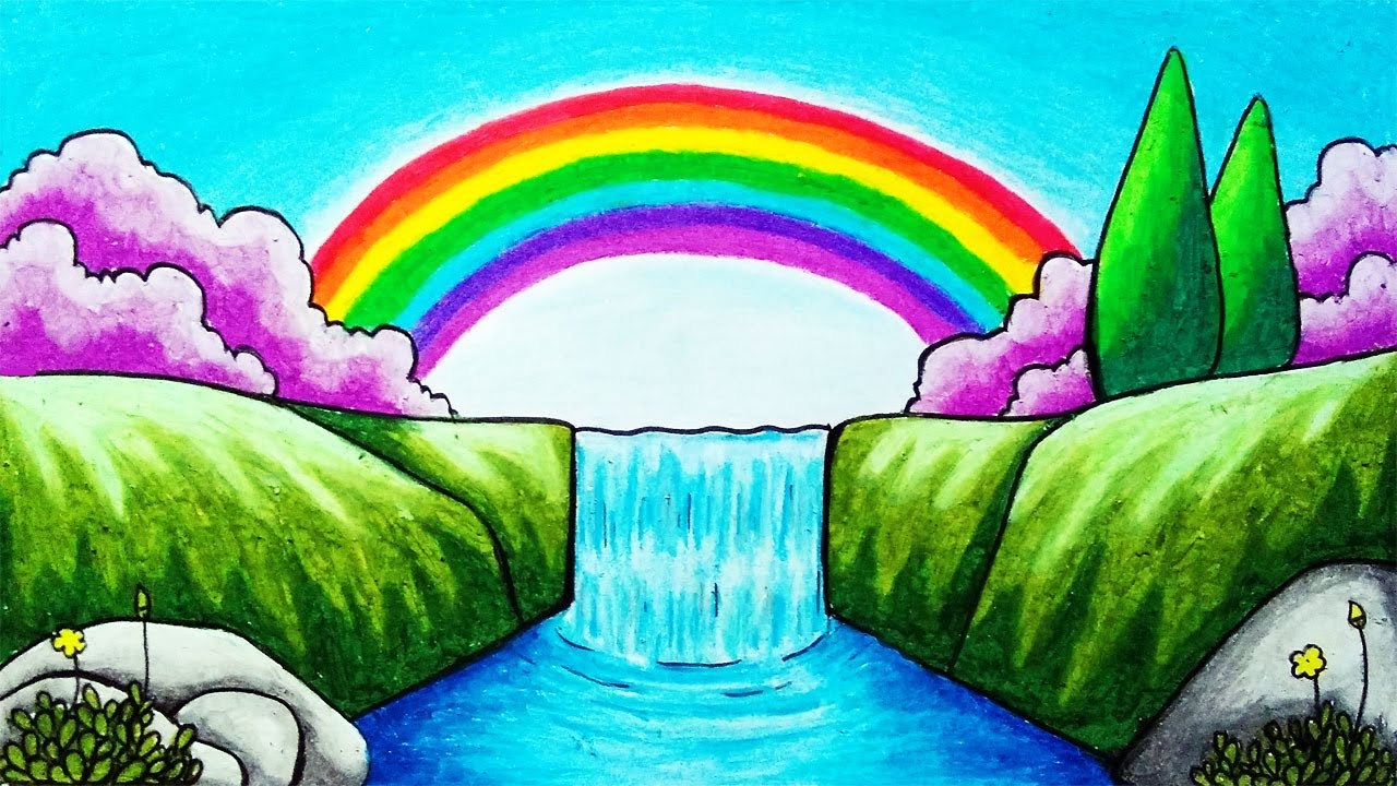 How To Draw Rainbow With Nature