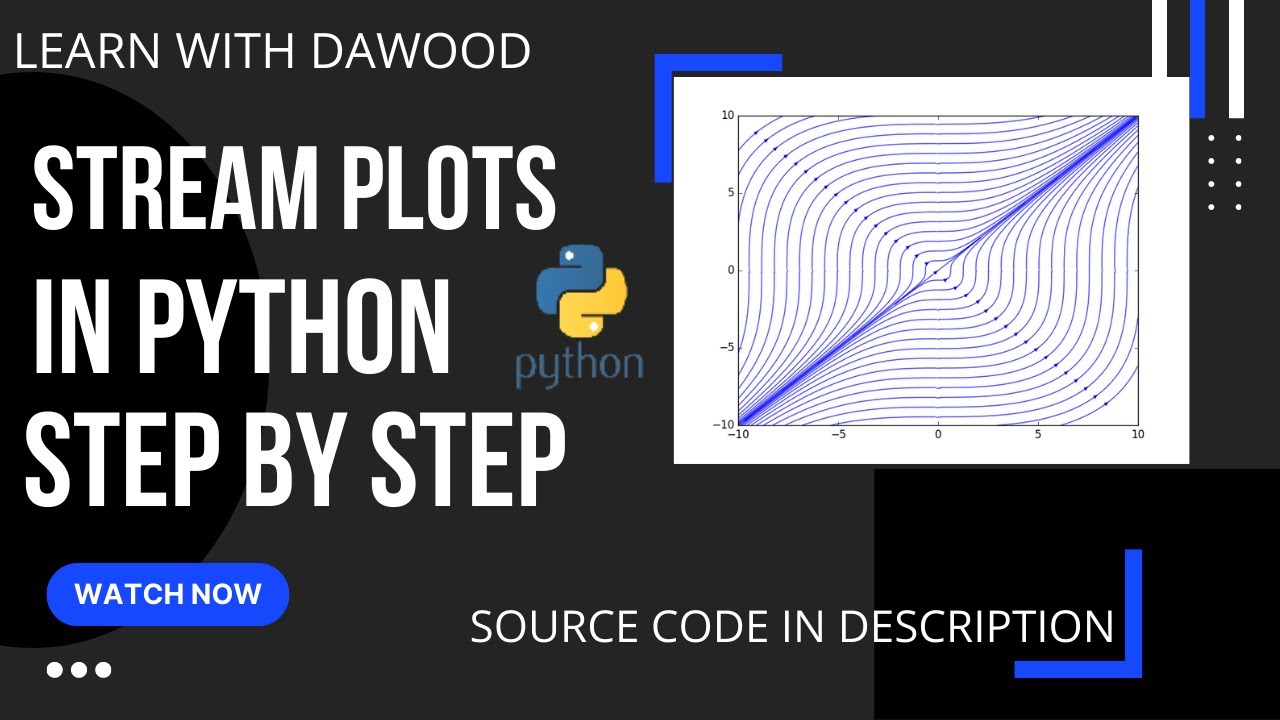 Stream Plot In Python In Matplotlib Python Full Tutorial Youtube